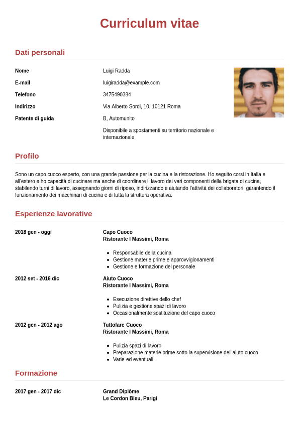 Modelli di curriculum vitae | Jobseeker