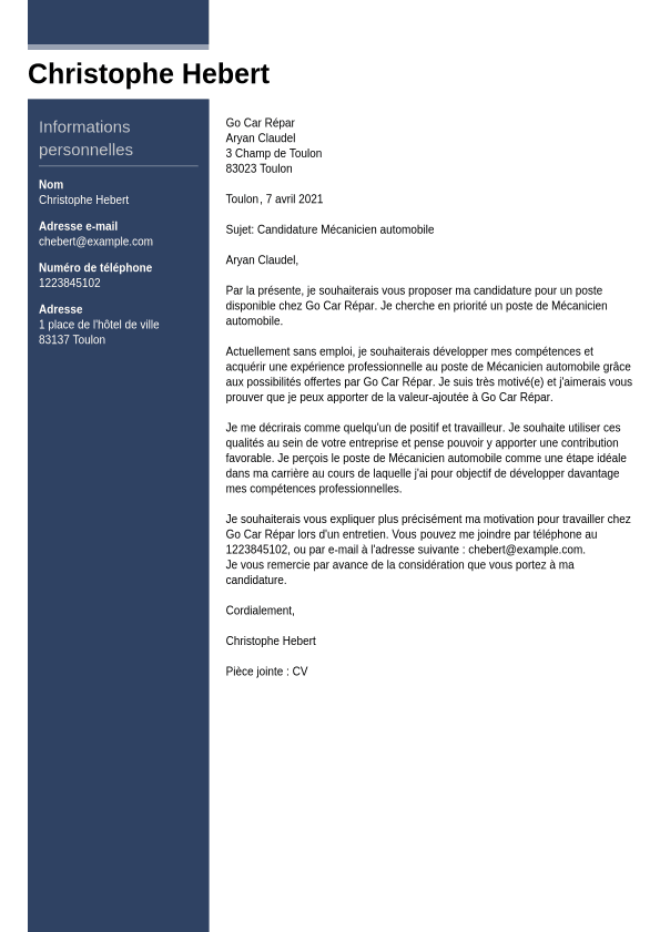 Rédaction de lettre de motivation facile et rapide | Jobseeker