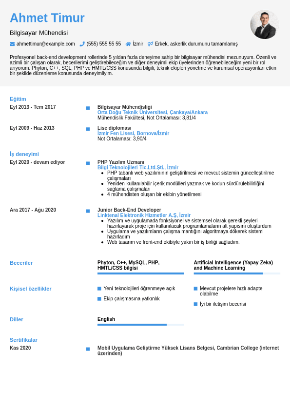 CV örnekleri | Jobseeker