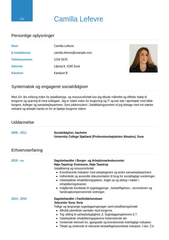 CV-skabeloner | Jobseeker