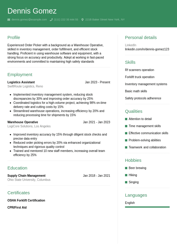 Resume examples | Jobseeker