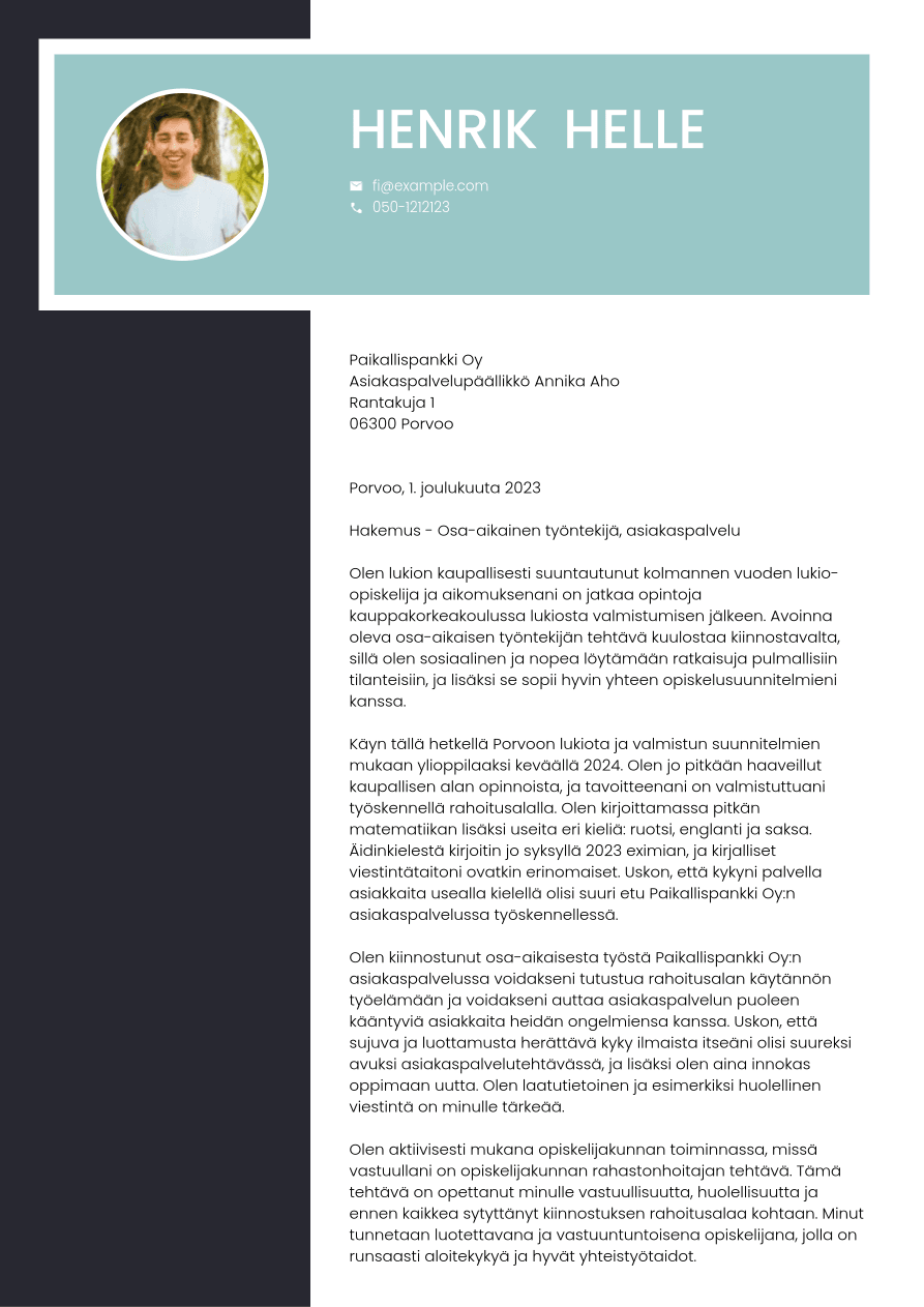 Työhakemus esimerkki opiskelija ja parhaat vinkit | Jobseeker