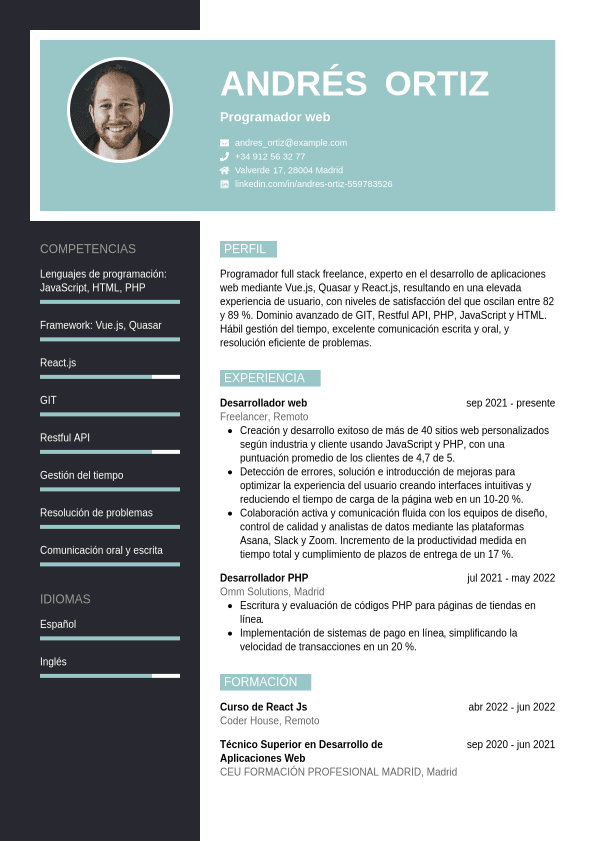 Currículum por competencias para España | Jobseeker