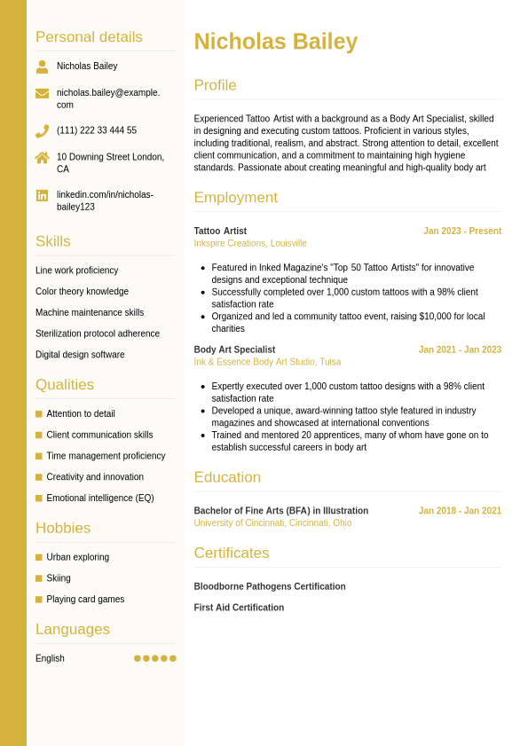 Resume examples | Jobseeker