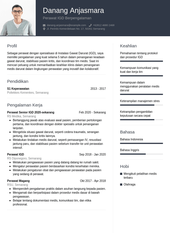 Contoh CV Perawat | Jobseeker