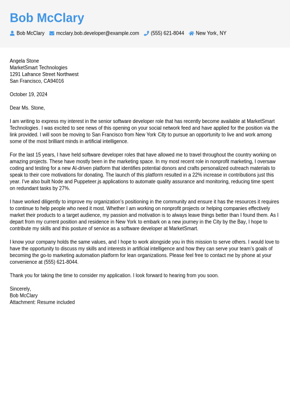 How to Write a Strong Relocation Cover Letter | Jobseeker