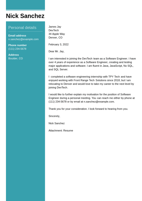 Cover letter templates | Jobseeker