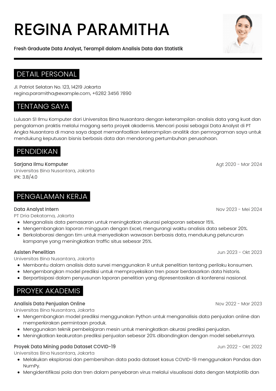 Contoh CV Perawat | Jobseeker