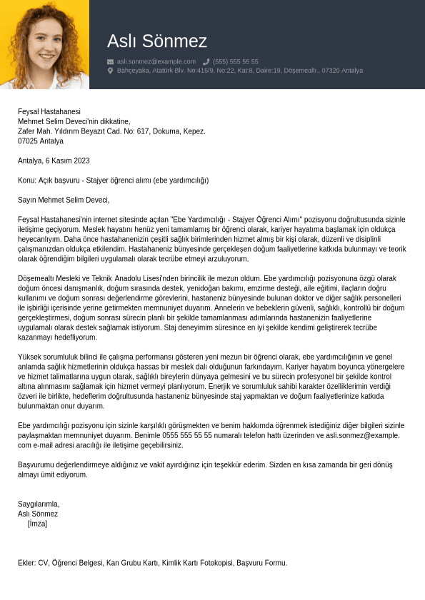 Staj Ön Yazı Örnekleri | Jobseeker