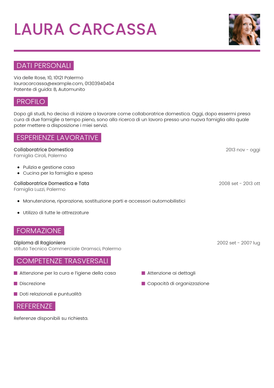 Modelli di curriculum vitae | Jobseeker