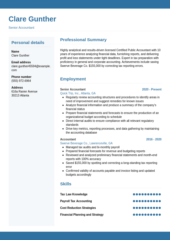 Resume Examples | Jobseeker
