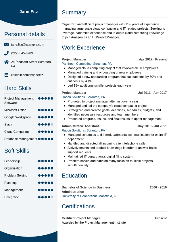 Professional Resume Templates for 2024 | Jobseeker