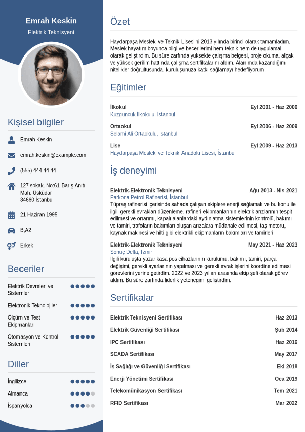 CV örnekleri | Jobseeker