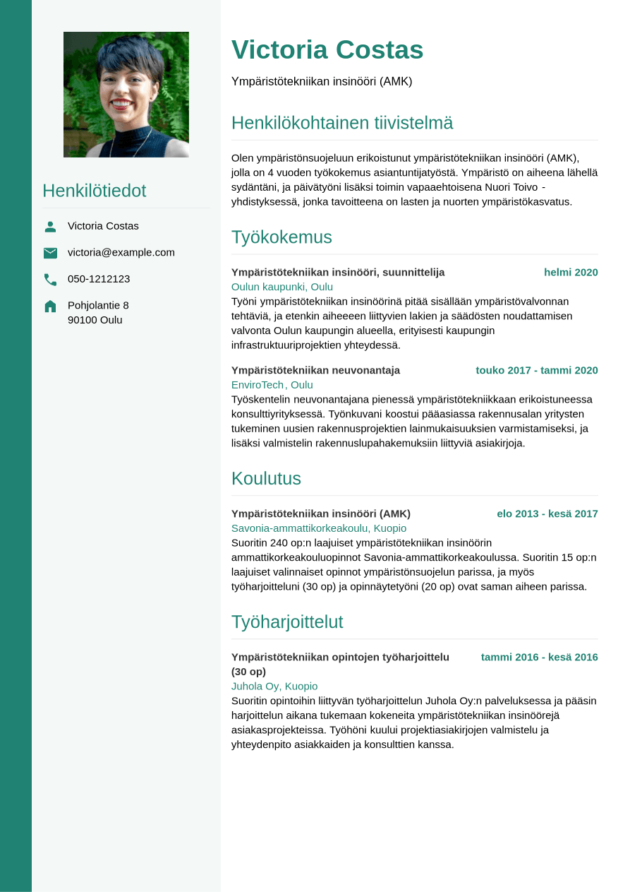 CV-mallipohjat | Jobseeker