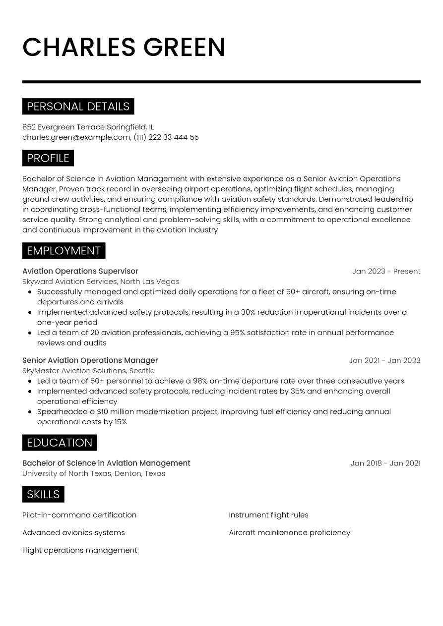 Aviation Resume Writing Guide & Tips | Jobseeker