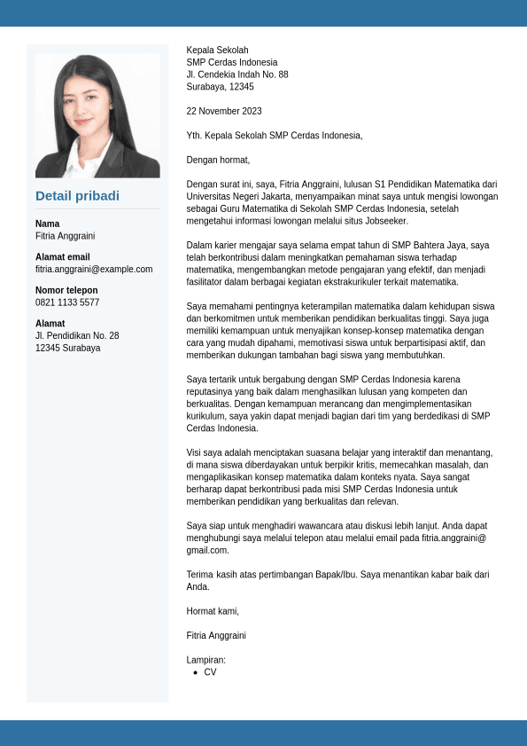 Contoh Surat Lamaran Magang | Jobseeker