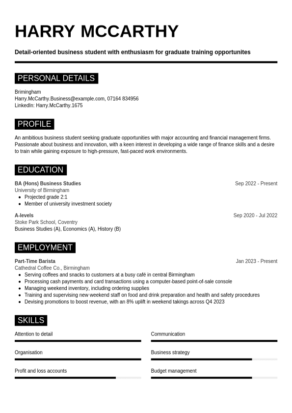How to Write a CV Without Work Experience | Jobseeker