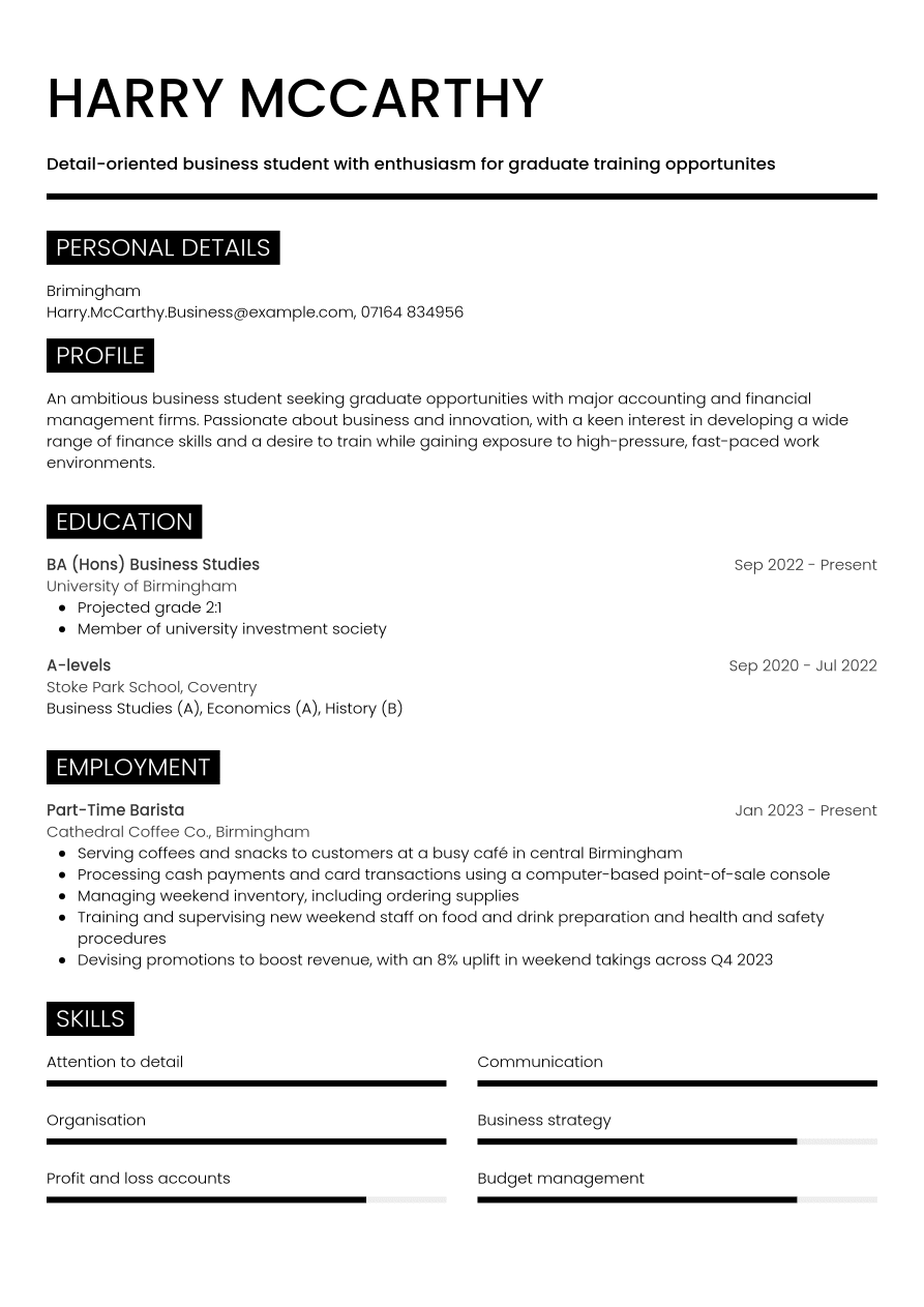 How to Write a CV Without Work Experience | Jobseeker