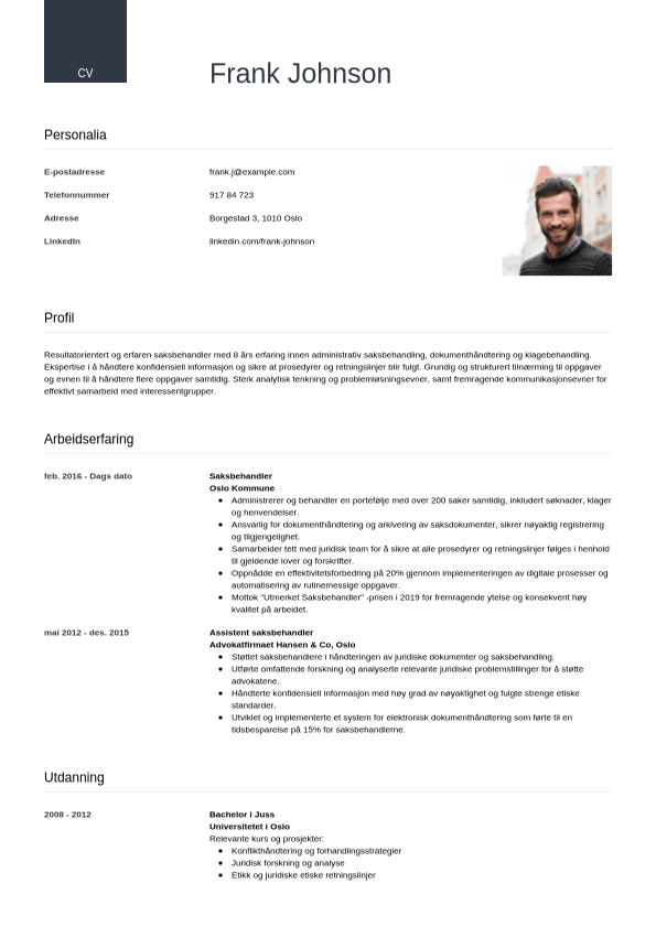 CV-eksempler | Jobseeker