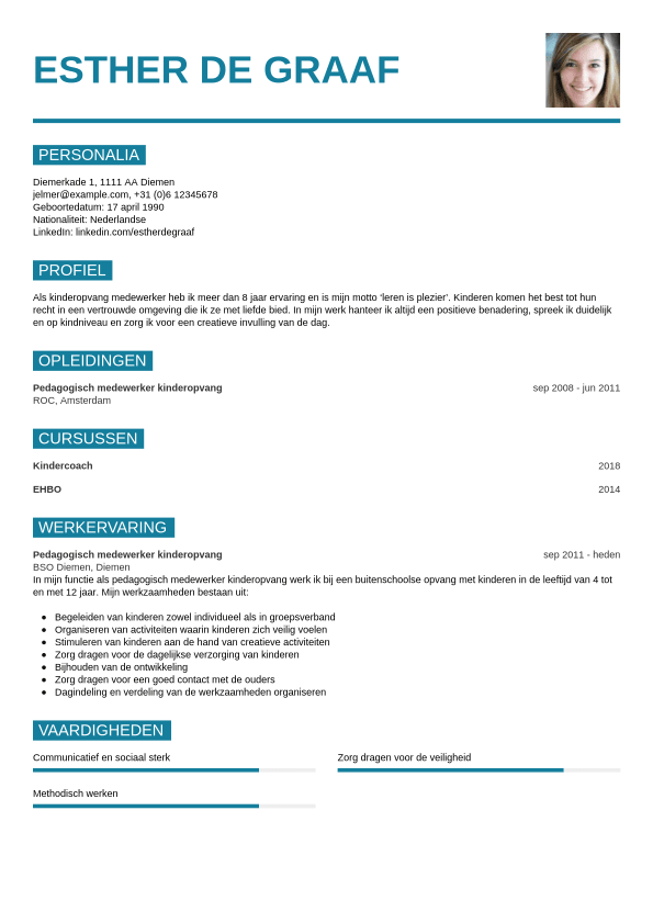 Cv-templates en lay-outs | Jobseeker