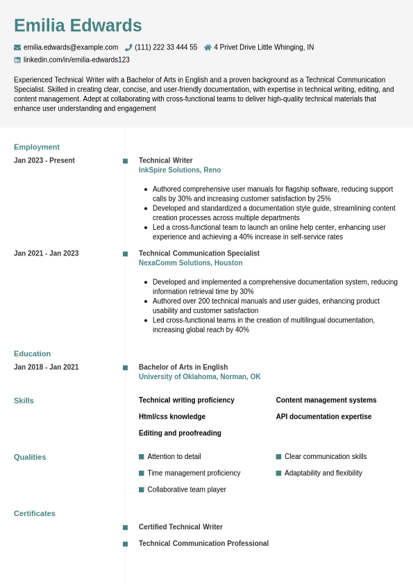 Spotify Resume Example | Jobseeker