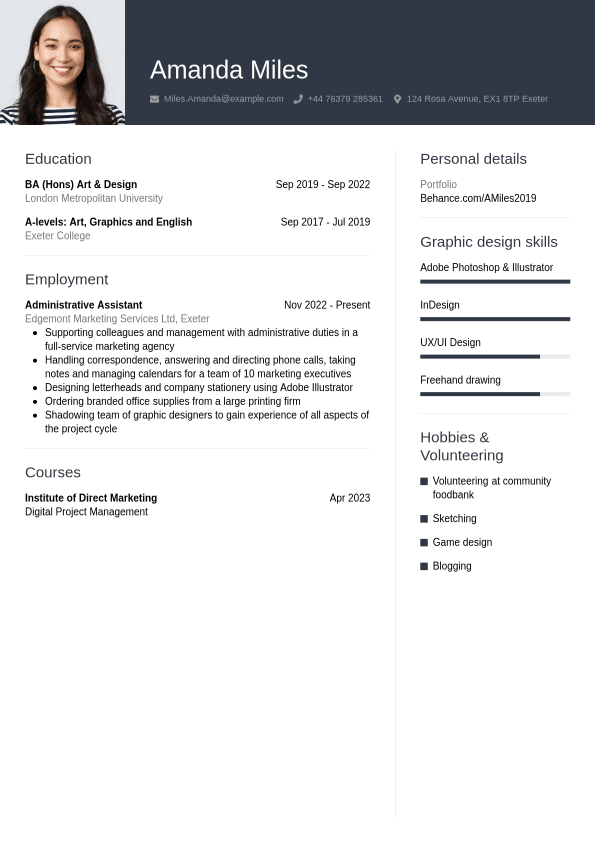 Internship CV Example | Jobseeker