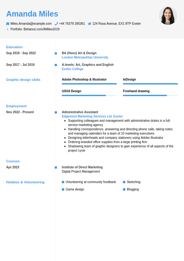 Internship CV Example | Jobseeker