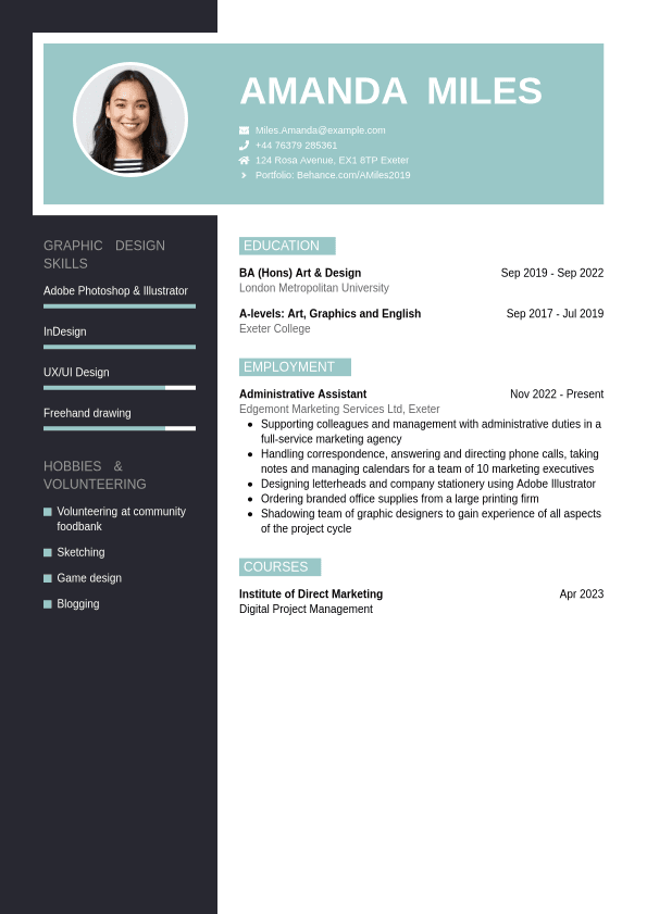 Internship CV Example | Jobseeker