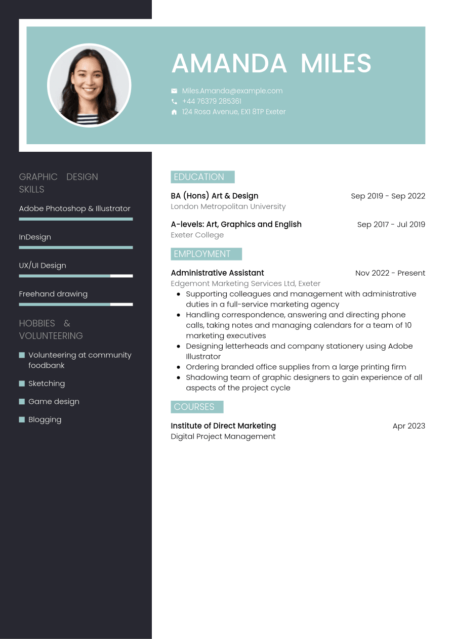Internship CV Example | Jobseeker