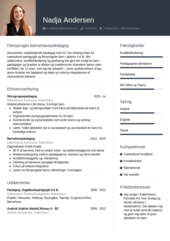 CV-eksempel pædagog | Jobseeker