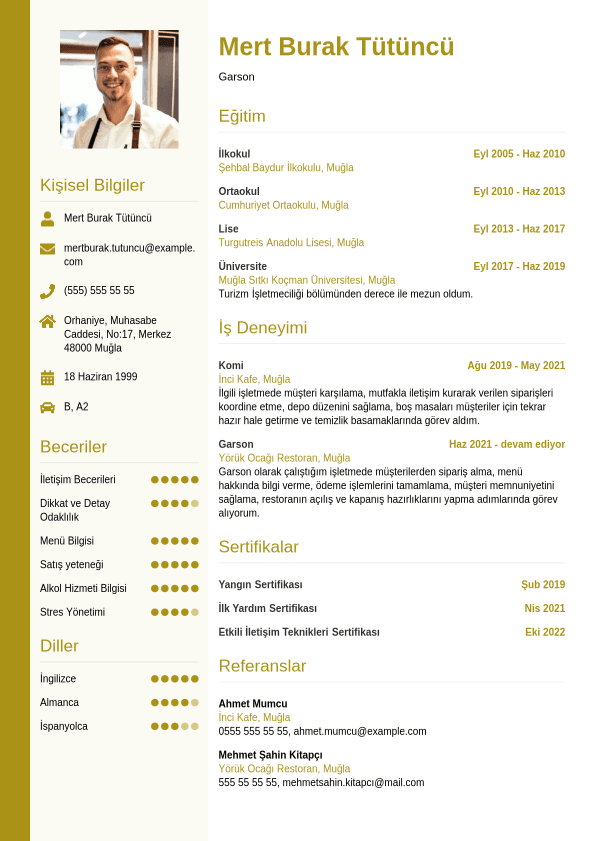 CV örnekleri | Jobseeker