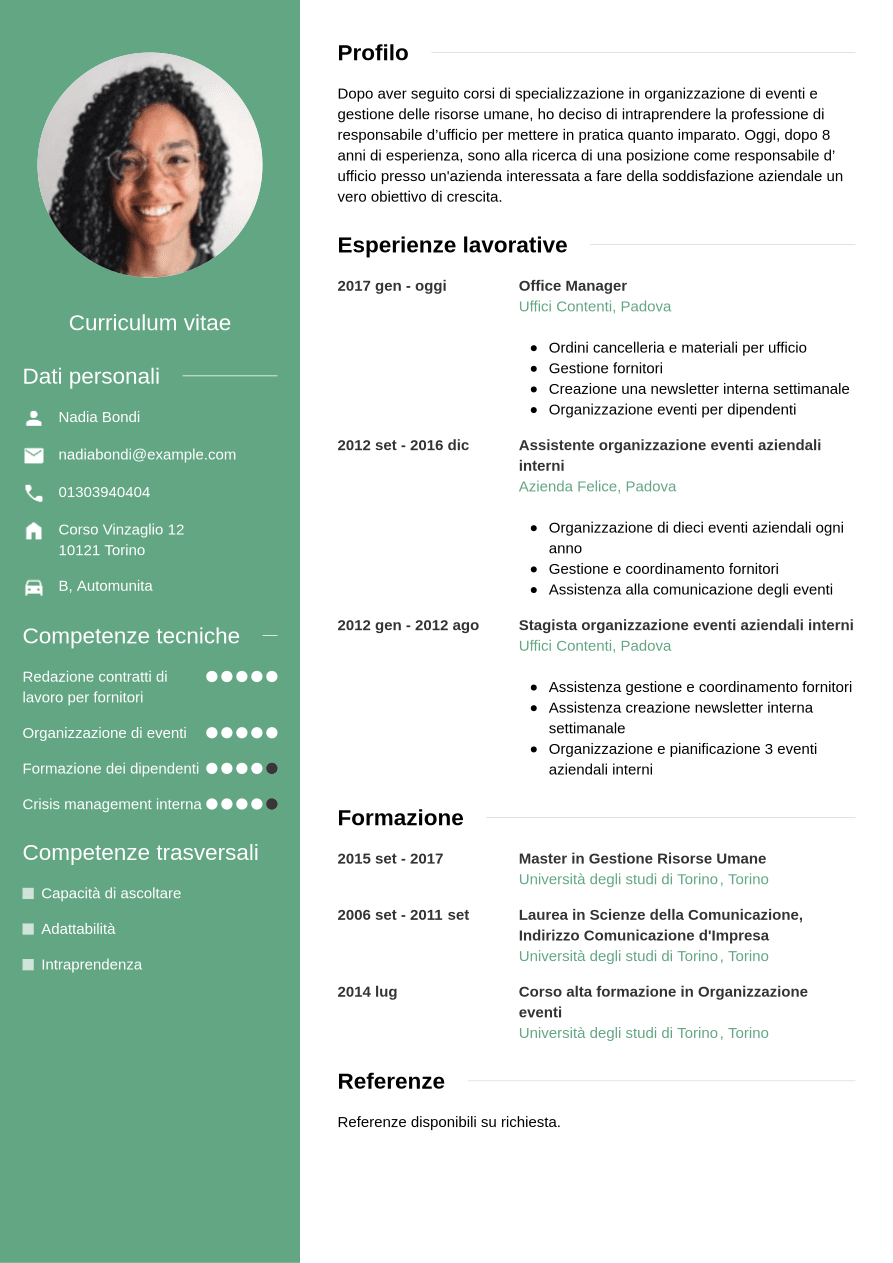 Modelli di curriculum vitae | Jobseeker