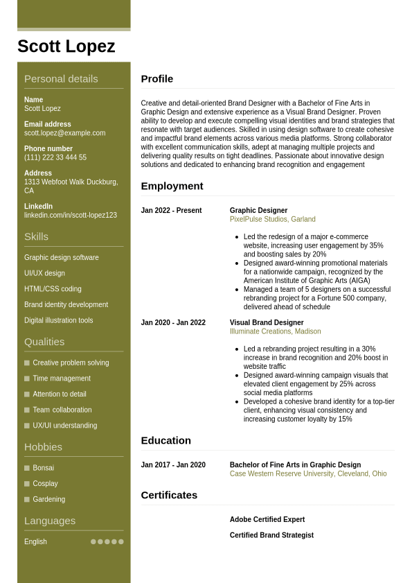 Trader Resume Example | Jobseeker