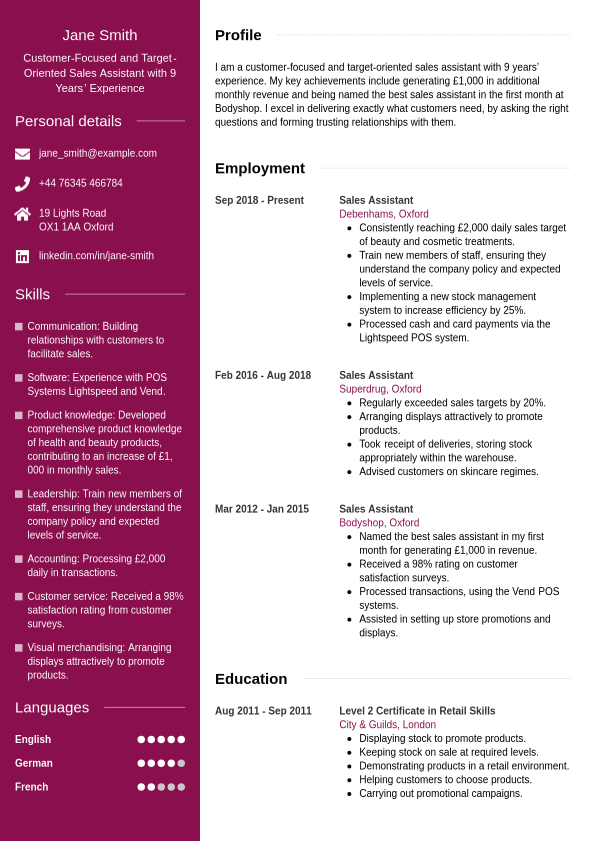 Modele de CV profesionale | Jobseeker