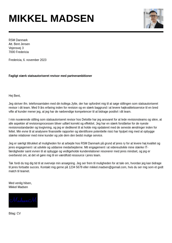 Eksempler på ansøgninger | Jobseeker