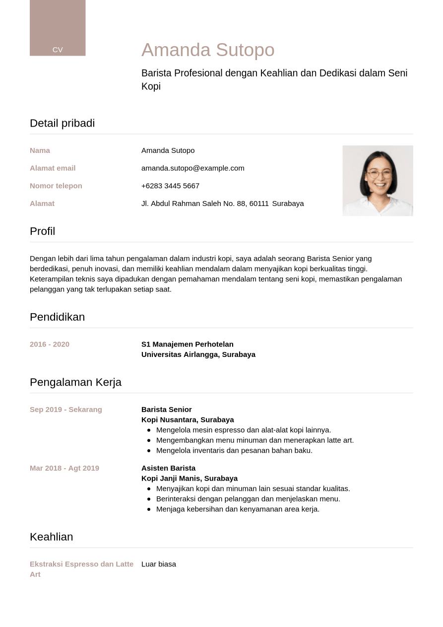 Contoh CV Dokter | Jobseeker