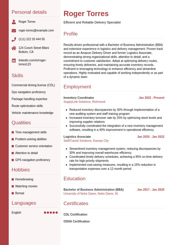 Resume examples | Jobseeker
