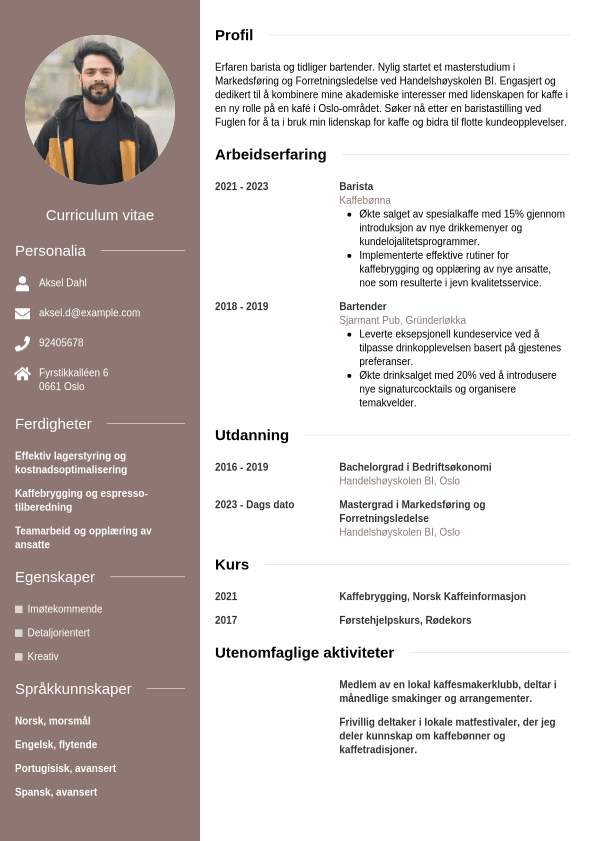 CV-eksempler | Jobseeker