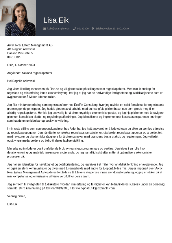 Jobbsøknad eksempler | Jobseeker