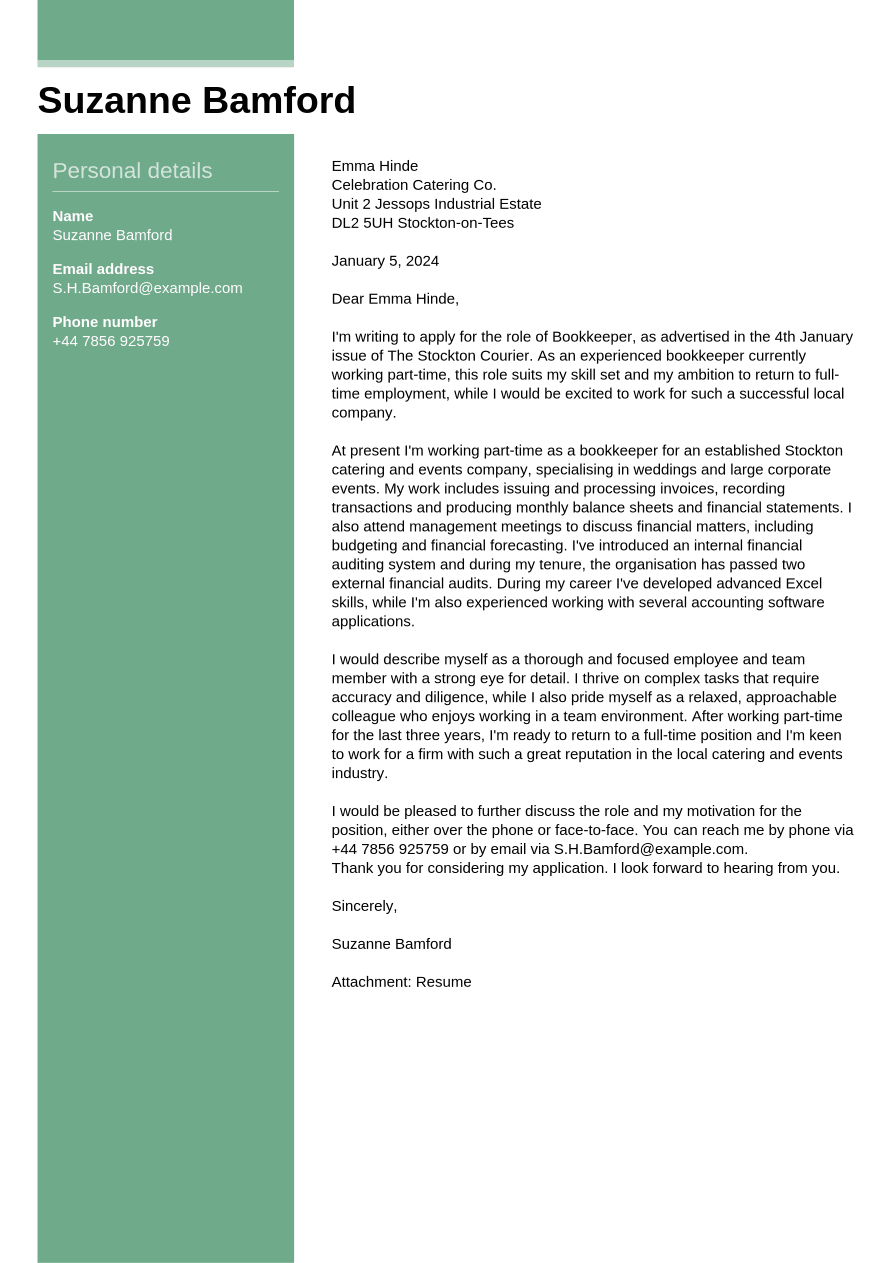 High School Cover Letter Example | Jobseeker