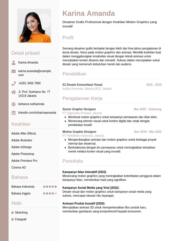 Contoh CV | Jobseeker