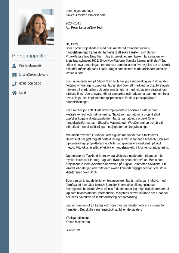 Student Personligt brev Exempel | Jobseeker