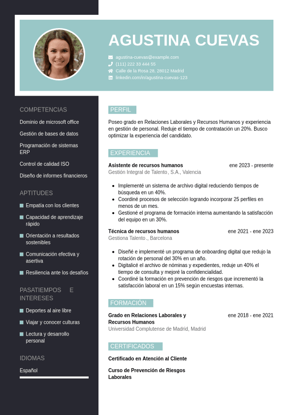 Currículum para Adecco ejemplo y consejos | Jobseeker