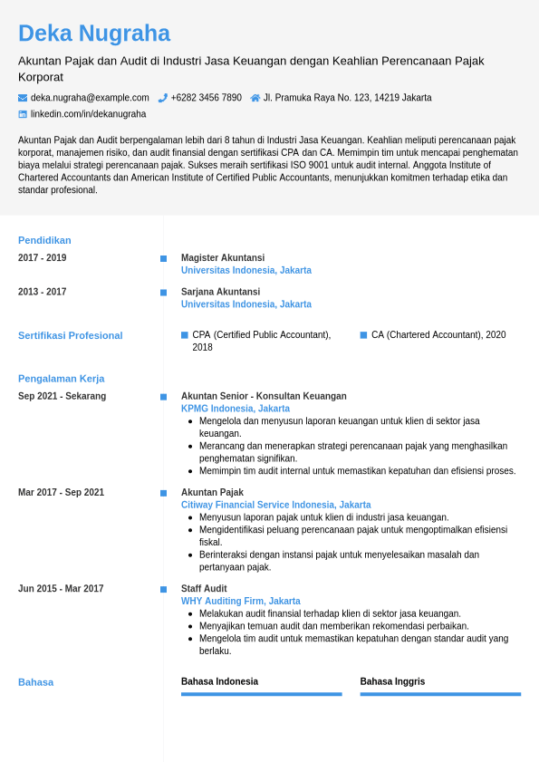 Contoh Surat Lamaran Kerja Akuntansi | Jobseeker