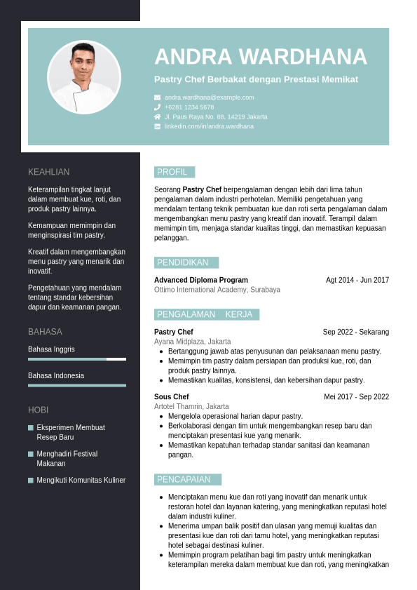 Contoh CV Koki | Jobseeker