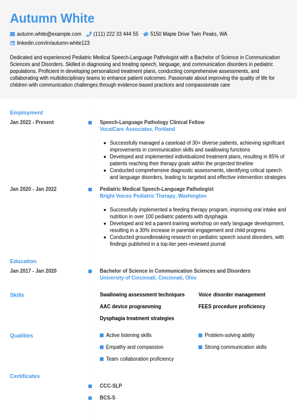 Medical SLP Resume Writing Guide & Tips | Jobseeker