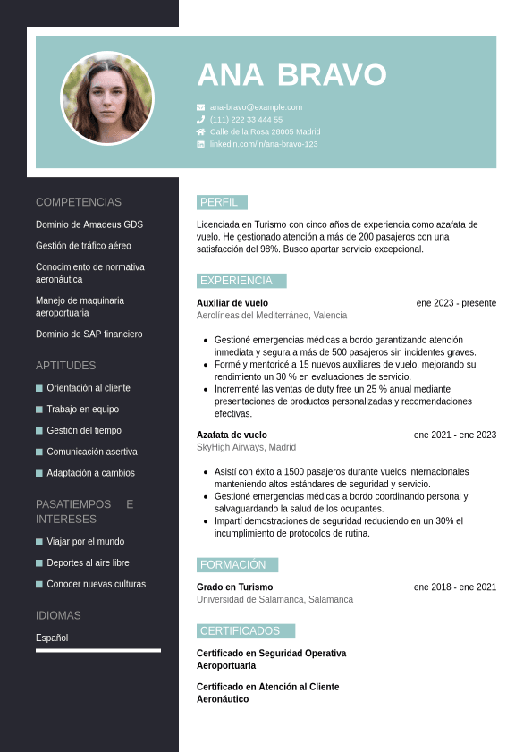 Currículum para Iberia ejemplo y consejos | Jobseeker