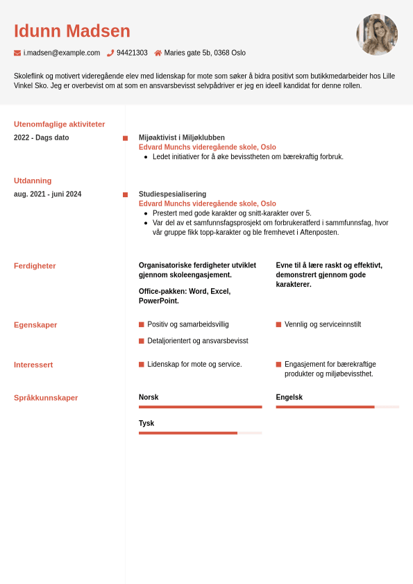 CV-eksempler | Jobseeker