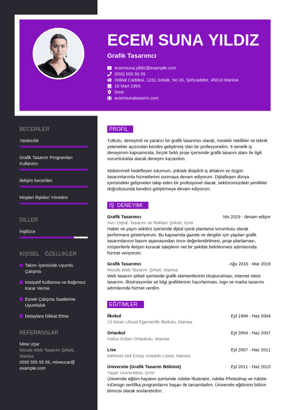 CV örnekleri | Jobseeker
