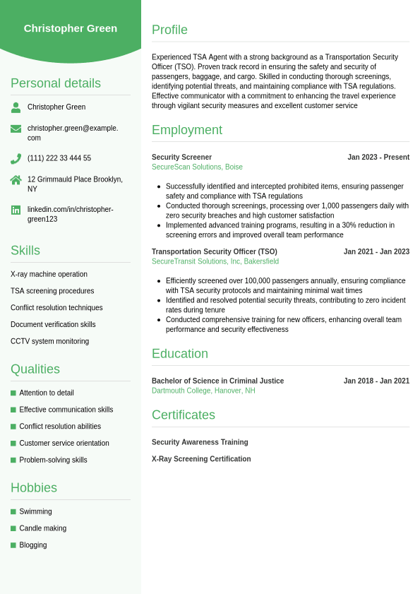 Resume examples | Jobseeker